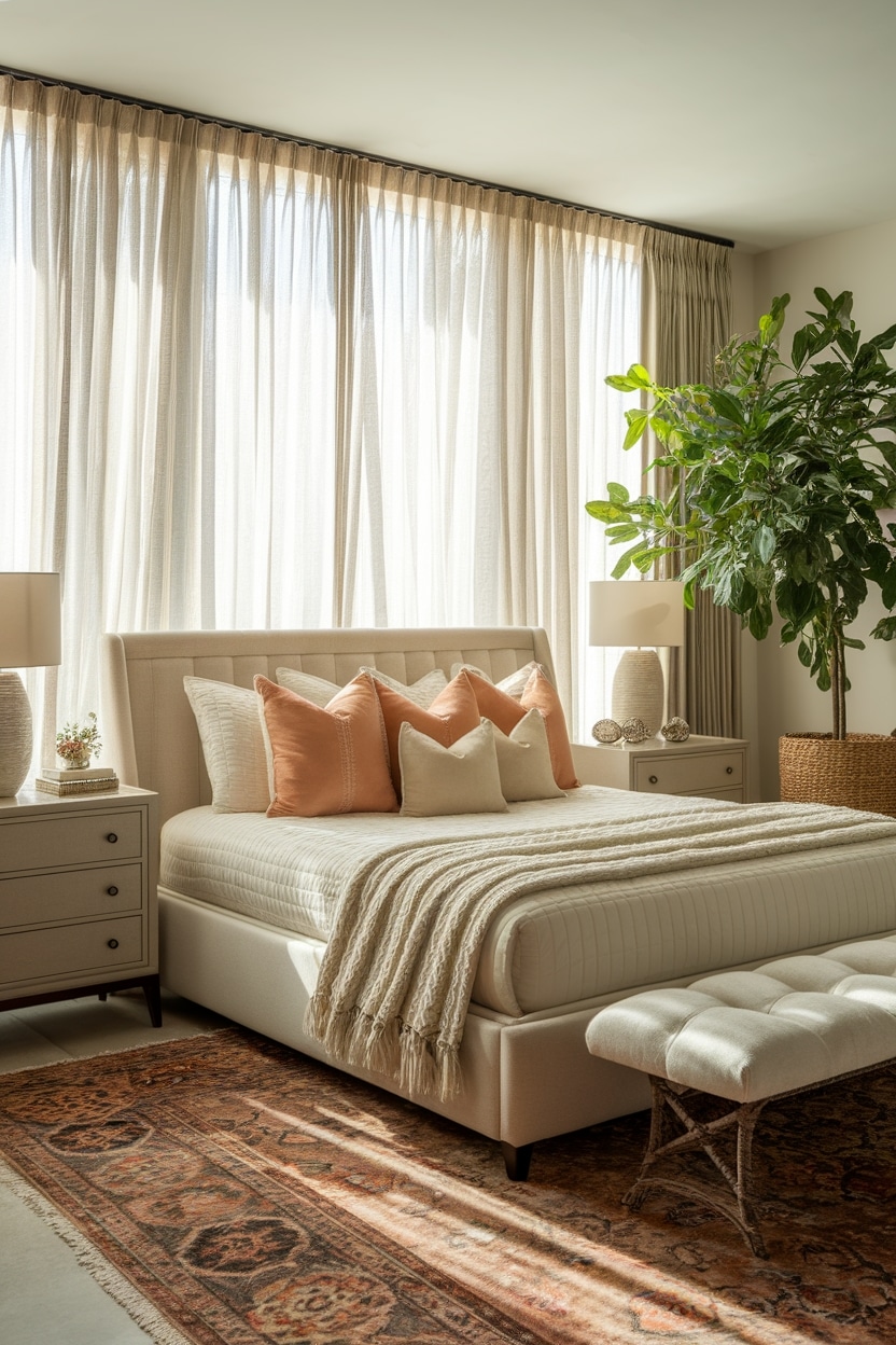 12 Cozy Bedroom Ideas for Positioning a Bed in Front of a Window ...