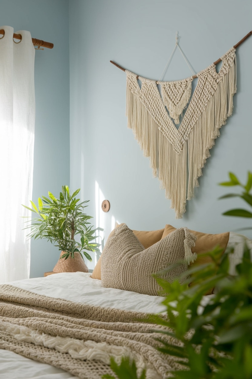 14 Inspiring Light Blue Boho Bedroom Ideas - moderndecorhome.com