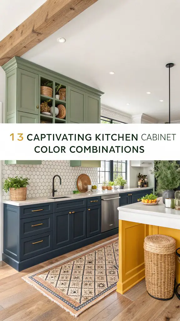 13 Captivating Kitchen Cabinet Color Combinations - moderndecorhome.com