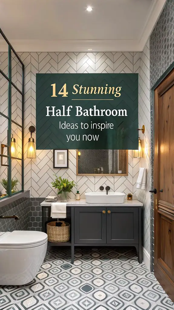 14 Stunning Half Bathroom Ideas to Inspire You Now - moderndecorhome.com