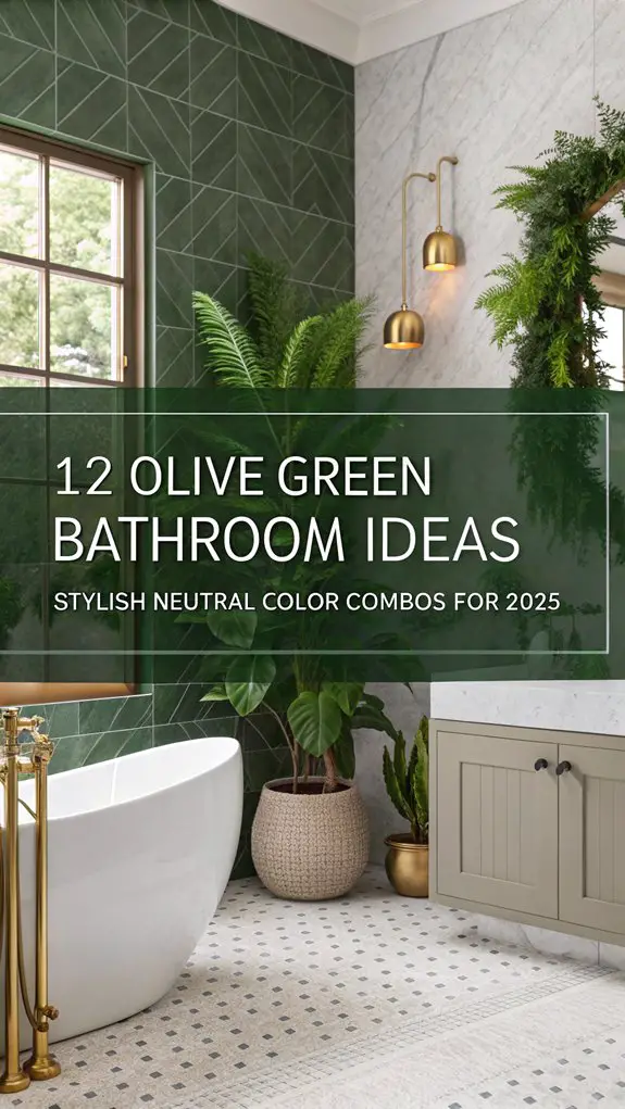 12 Olive Green Bathroom Ideas: Stylish Neutral Color Combos for 2025 ...