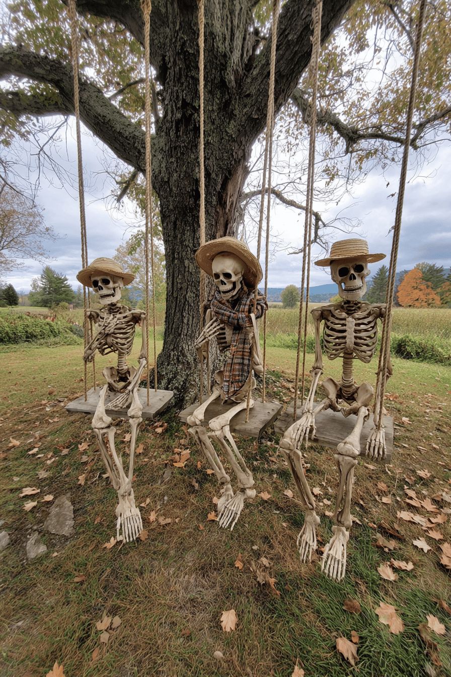 19 Humorous Outdoor Skeleton Displays for Halloween - moderndecorhome.com