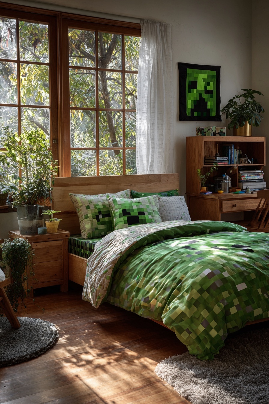 19 Creative Bedroom Ideas Minecraft Themed for Your Young Gamer